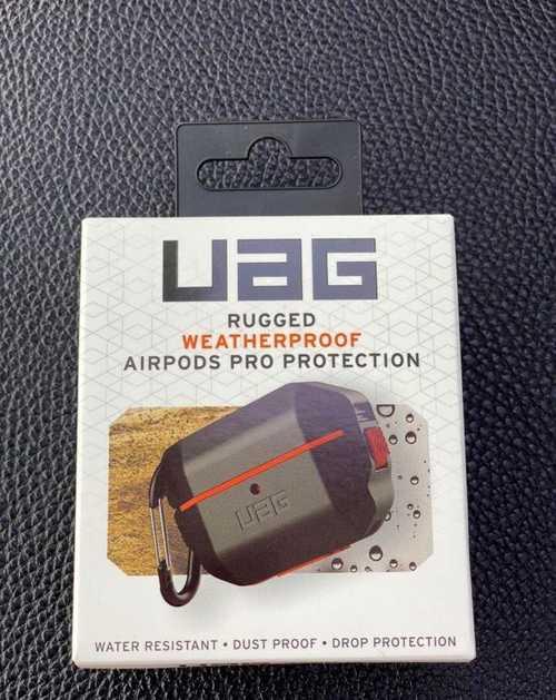 Чехол UAG для Apple Airpod Pro Hardcase, чёрно-ора