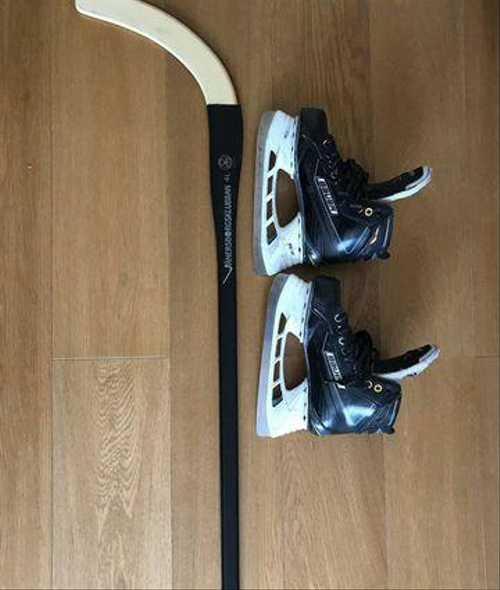 Коньки bauer Supreme 180 SR и клюшка Vanersborg 4L