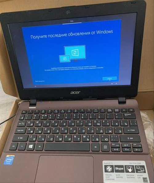 Нетбук Acer aspire E3-112-С22Е, intel Celeron&