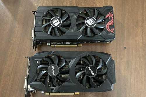 2 видеокарты rx580/rx470 4GB