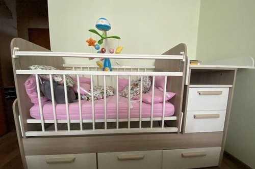Детская кровать с пеленальным