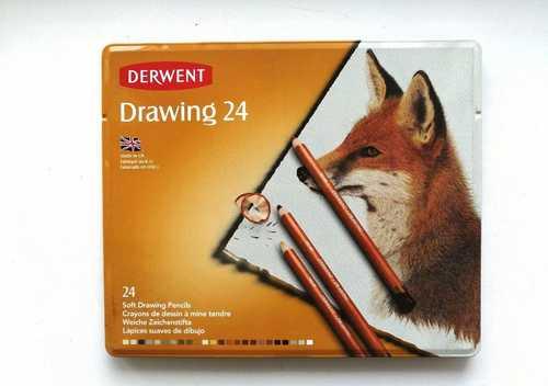 Набор цветных карандашей Derwent Drawing 24 цвета