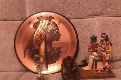 Сувениры из Египта тарелка чеканка картина статуэт