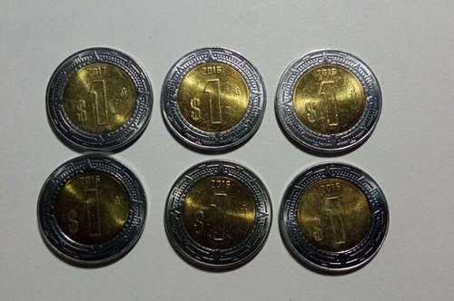 Монета 1 песо Мексика