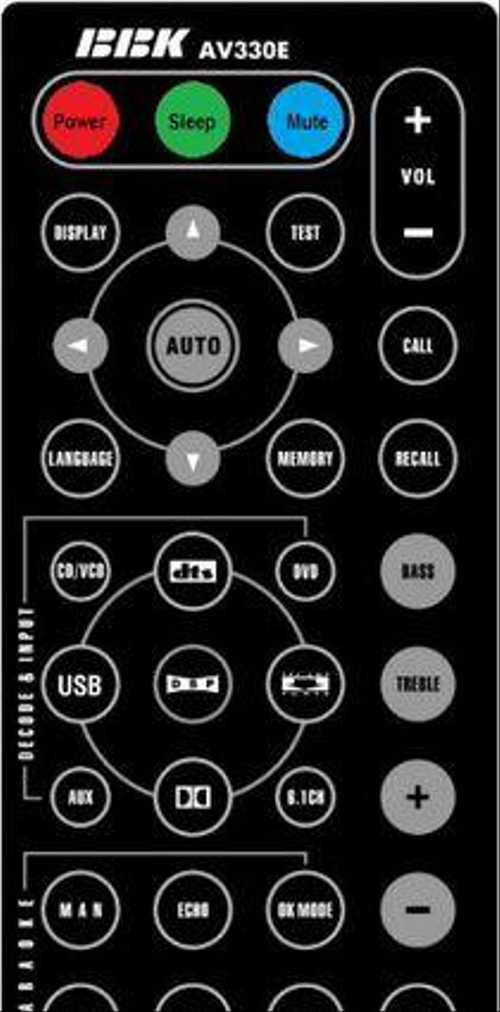 Пульт BBK AV330E для усилителя