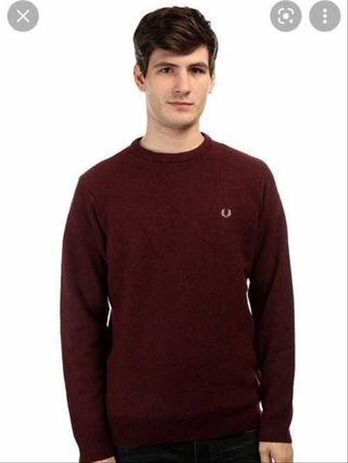 Новый бордовый свитер Fred Perry, m (шерсть)
