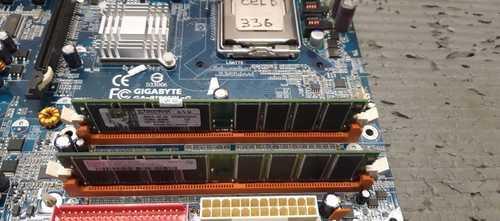 Комплект MB 775 + CPU + DDR 1Gb + Cooler