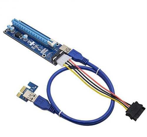 Новый Райзер pci-e, 6pin / molex/ ver. 006 / 006C