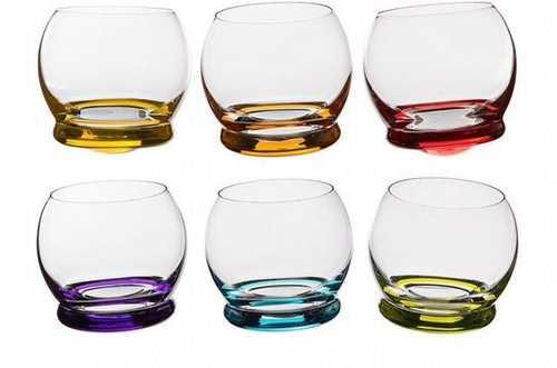 Новый набор стаканов Bohemia Crystal Crazy 390 мл