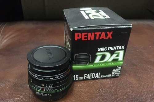 Объектив Pentax DA 15mm f/4 ED AL HD Limited черн
