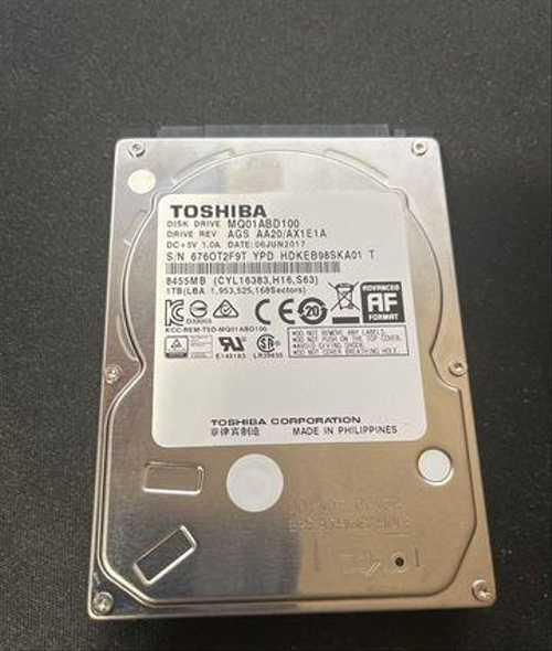 Жесткий диск 1тб Toshiba MQ01ABD100