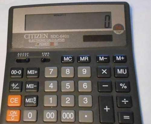 Калькулятор бухгалтерский citizen SDC-640II