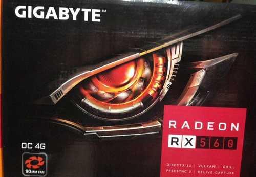 Видеокарта gigabyte AMD Radeon RX560 14CU 4Гб Ret