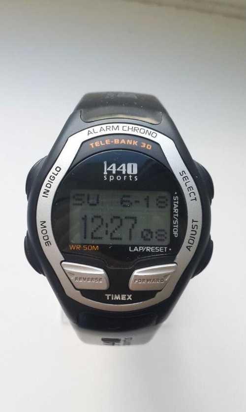Часы timex 1440 sports tele-bank 30