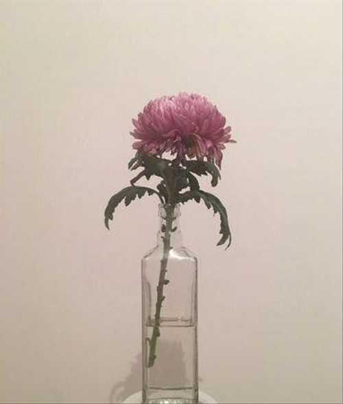 Ваза для цветов, стекло (ваза-бутылка)