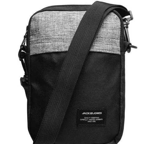Сумка мужская Jack and Jones Sling - black/grey