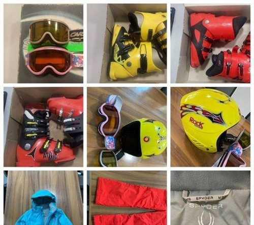 Ботинки очки детские горнолыжные экипировка