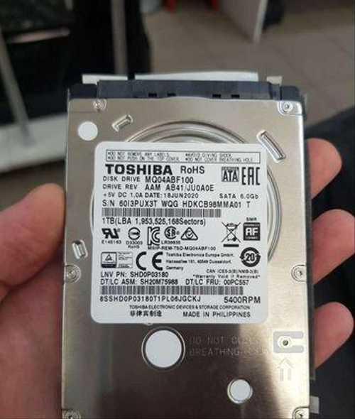 Жесткий диск Toshiba 2,5" 1Tb MQ04ABF100 новый, не