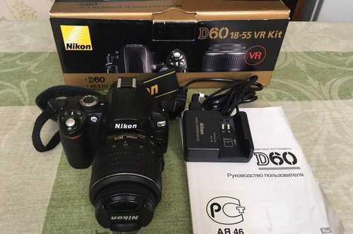 Зеркальный фотоаппарат nikon d60 vr kit