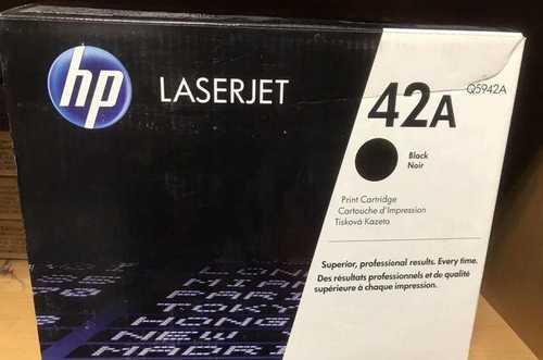 Картридж чёрный hp laserjet 42 A (Q5942A) б/у