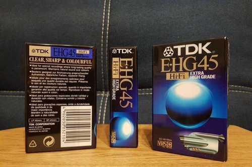 Видеокассеты новые TDK EHG45 формата vhsc, 10 шт