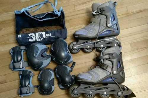 Ролики женские Rollerblade GeoIIw+защита Salomon