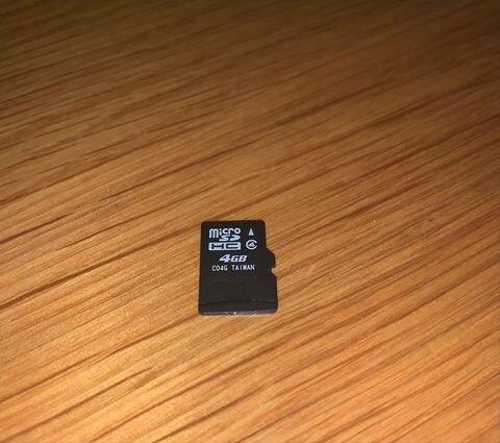 Карта памяти microsd 4 gb