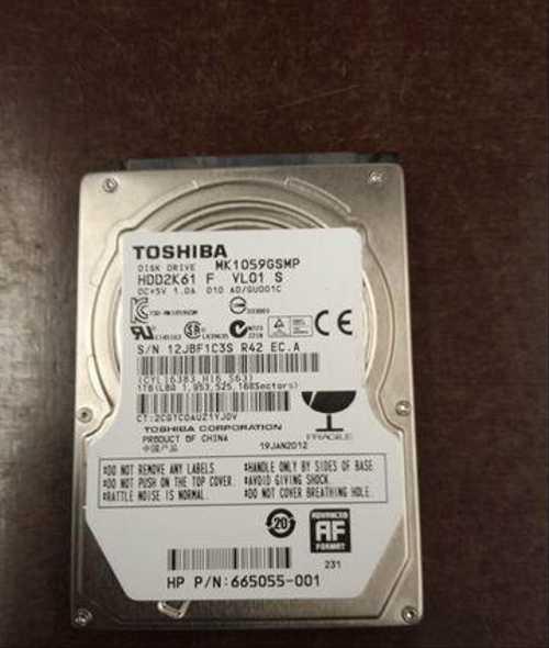 HDD Toshiba MK1059gsmp 1Tb