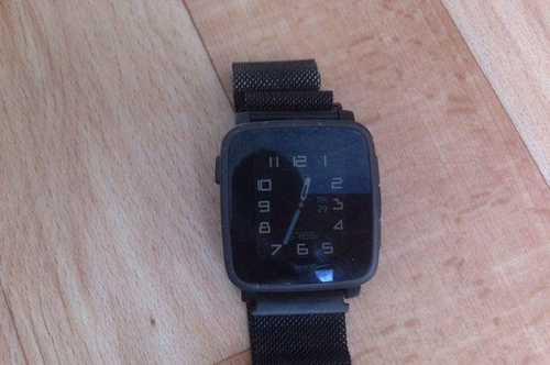 Часы Pebble time steel