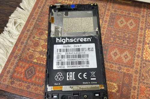 Дисплей в рамке Highscreen Zera F оригинал