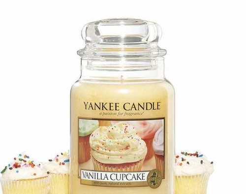 Большая ароматическая свеча Yankee Candle- Капкейк