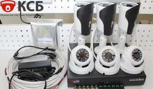 Комплект из 6 видеокамер IDM2.1(3.6) A и IB2.1(3.6