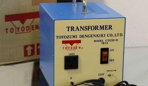 Понижающий трансформатор Toyozumi 220-100 новый