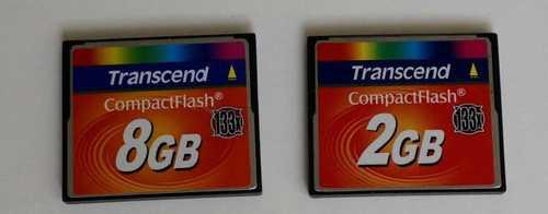 Transcend Compact Flash 8 и 2 Gb