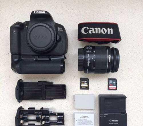 Canon 650d Kit 18-55 Батарейный блок + флешка 16GB