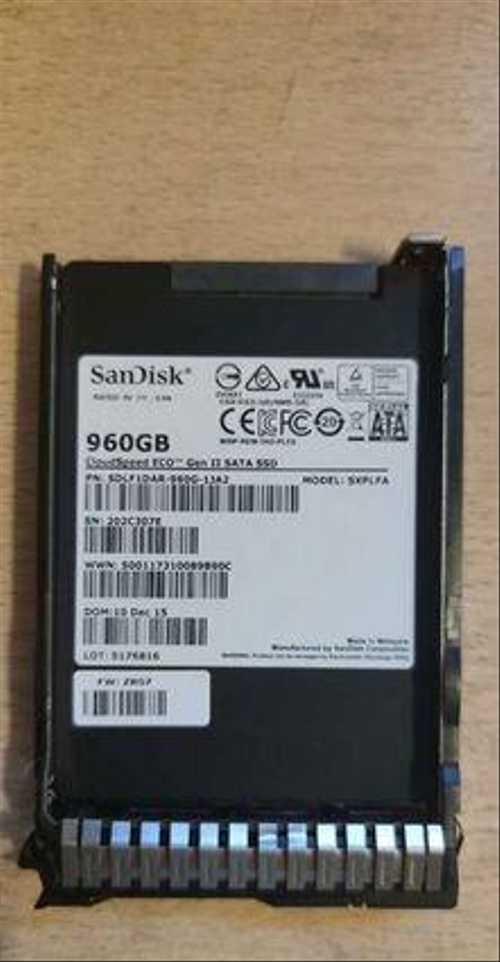Диск 960gb SSD SanDisk CloudSpeed