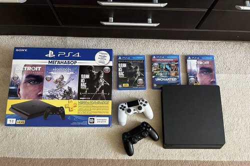 Sony PS4 slim 1tb + 13 игр