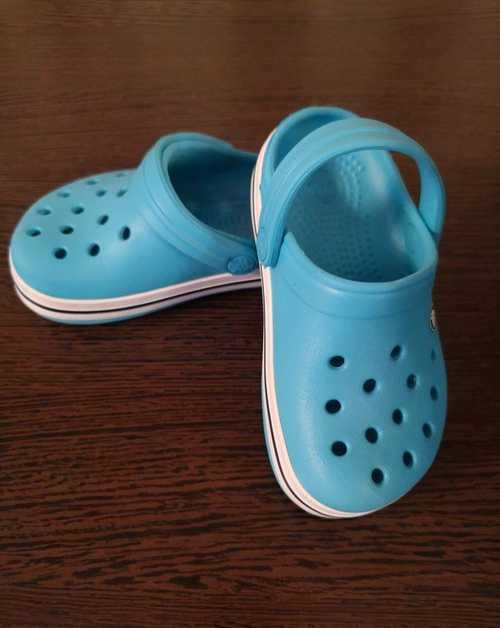 Детские бирюзовые сабо crocs (Оригинал) разм.23