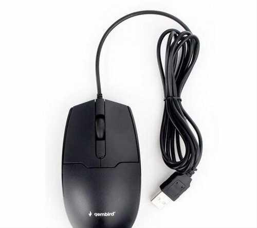 Мышь Gembird MOP-425 USB черный 2кн.+колесо-кнопка