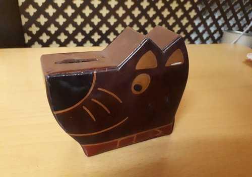 Копилка из кожи Собака