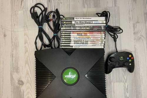 Xbox original чипованный с играми