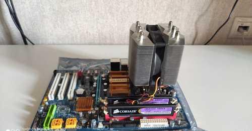 GA-P35-DS3L + Xeon E5450 3 ггц + DDR2 Corsair 2 Гб