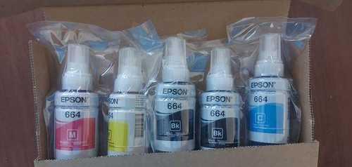 Комплект оригинальных черни epson 664