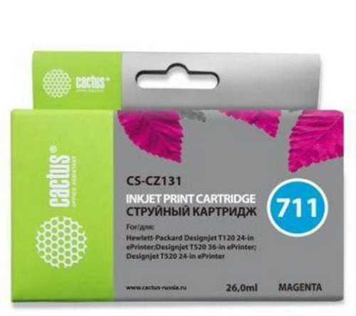 Картридж Cactus Magenta №711 CS-CZ131
