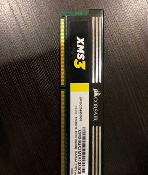 Оперативная память corsair xms3 ddr3