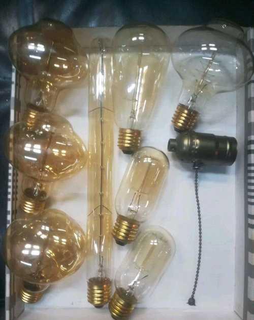 Ретро лампы Эдисона, патроны, ретропровод