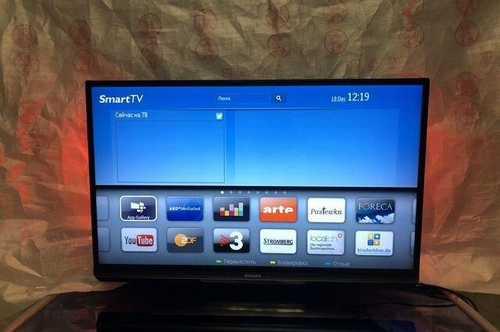 Телевизор philips 32 дюйма,Smart,3Д,Wifi,амбилайт