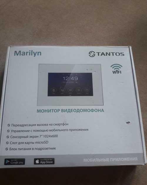 Комплект домофона full hd с переадресацией звонка на телефон tantos marilyn hd wi fi s