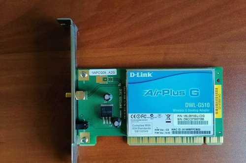 Wi-Fi PCI D-Link DWL-G510