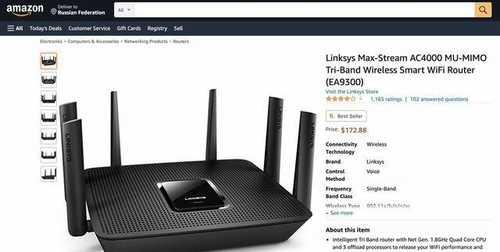 Новый Linksys EA9300 топовый Wi-Fi роутер